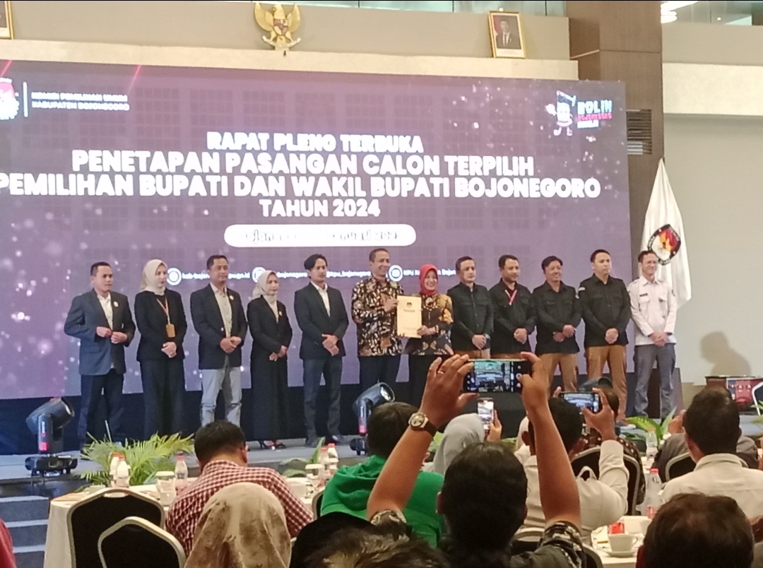 KPU Kabupaten Bojonegoro Tetapkan Pasangan Setyo Wahono dan Nurul Azizah Sebagai Pasangan ...